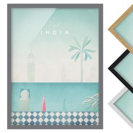 Bilderwelten Bild mit Rahmen - Hochformat Reiseposter - Indien