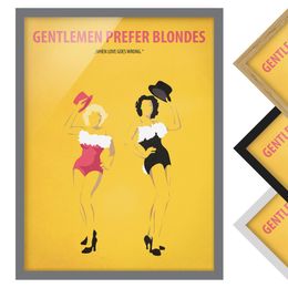 Bilderwelten Bild mit Rahmen - Hochformat Filmposter Gentlemen Prefer Blondes
