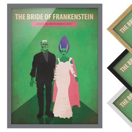 Bilderwelten Bild mit Rahmen - Hochformat Filmposter The Bride of Frankenstein
