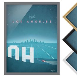 Bilderwelten Bild mit Rahmen - Hochformat Reiseposter - Los Angeles