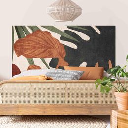 Bilderwelten Kopfteil Bett Tropische Boho Bl&auml;tter
