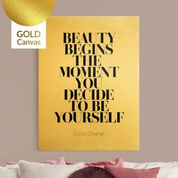 Bilderwelten Leinwandbild - Hochformat Be yourself Coco Chanel