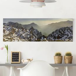 Bilderwelten Leinwandbild - Panorama Berge in La Palma