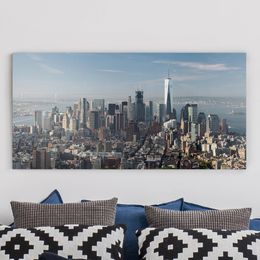 Bilderwelten Leinwandbild - Querformat Blick vom Empire State Building