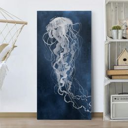 Bilderwelten Leinwandbild - Hochformat Quallentanz I