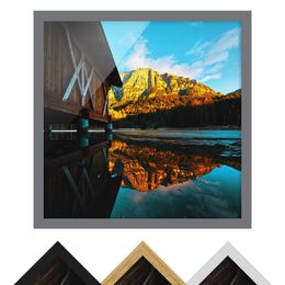 Bilderwelten Bild mit Rahmen Bergspiegelung in den Dolomiten