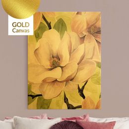 Bilderwelten Leinwandbild - Hochformat Magnolie err&ouml;tet I