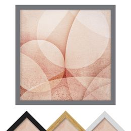 Bilderwelten Bild mit Rahmen Abstrakte Grafik in Pfirsich