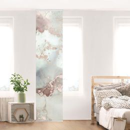Bilderwelten Schiebegardine Farbexperimente Marmor Pastell und Gold