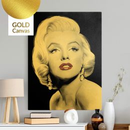 Bilderwelten Leinwandbild - Hochformat Marilyn mit Ohrschmuck