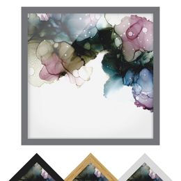 Bilderwelten Bild mit Rahmen Blumenbogen mit Gold