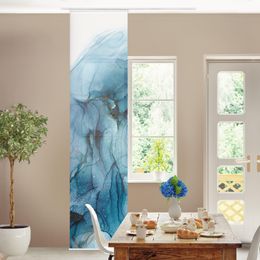 Bilderwelten Schiebegardine Evolution Blau und Gold