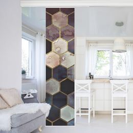 Bilderwelten Schiebegardine Hexagontr&auml;ume Aquarell Muster