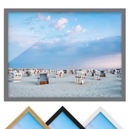 Bilderwelten Bild mit Rahmen Strandk&ouml;rbe an der Nordsee