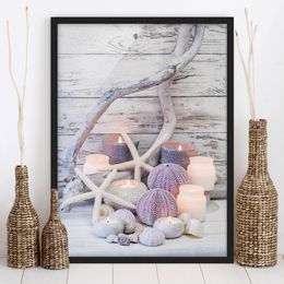Bilderwelten Bild mit Rahmen Wellness Seestern Dekoration