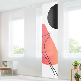 Bilderwelten Schiebegardine Abstrakte Formen - Schwarze Sonne
