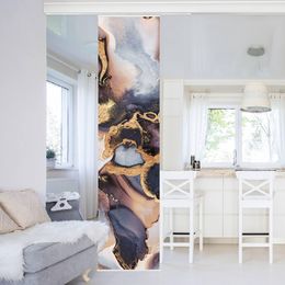 Bilderwelten Schiebegardine Marmor Aquarell mit Gold