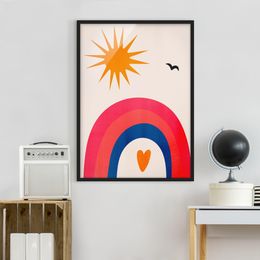 Bilderwelten Bild mit Rahmen Sonnenschein und Regenbogen