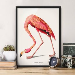 Bilderwelten Bild mit Rahmen Boho Vogel - Flamingo