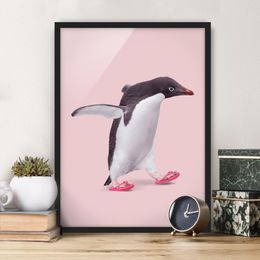 Bilderwelten Bild mit Rahmen Flip-Flop Pinguin