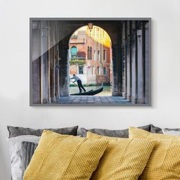 Bilderwelten Bild mit Rahmen Gondoliere