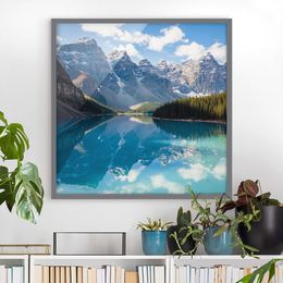Bilderwelten Bild mit Rahmen Kristallklarer Bergsee