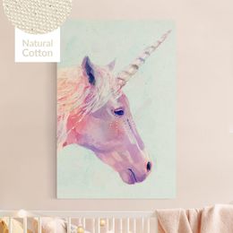 Bilderwelten Leinwandbild - Hochformat Mystisches Einhorn I