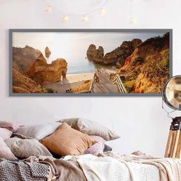 Bilderwelten Bild mit Rahmen Traumstrand in Portugal