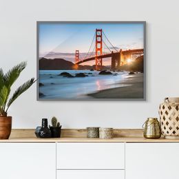 Bilderwelten Bild mit Rahmen San Francisco bei D&auml;mmerung