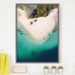 Bilderwelten Bild mit Rahmen Feiner Sandstrand