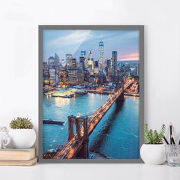 Bilderwelten Bild mit Rahmen Brooklyn Bridge New York
