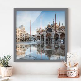 Bilderwelten Bild mit Rahmen Markusplatz in Venedig