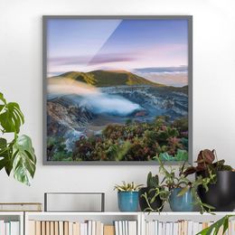 Bilderwelten Bild mit Rahmen Vulkan Poas bei Sonnenaufgang