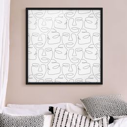 Bilderwelten Bild mit Rahmen Line Art - Close to you