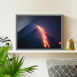 Bilderwelten Bild mit Rahmen Vulkanausbruch