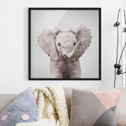 Bilderwelten Bild mit Rahmen Baby Elefant Elsa
