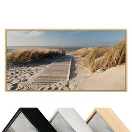Bilderwelten Leinwandbild auf Canvas Natural Ostsee Strand
