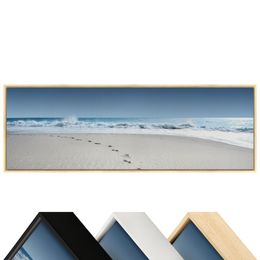 Bilderwelten Leinwandbild auf Canvas Natural Spuren im Sand