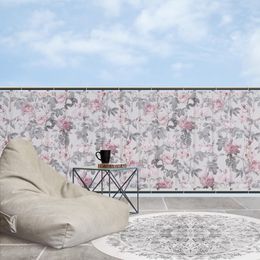 Bilderwelten Balkon Sichtschutz Rosenbl&uuml;ten auf Rosa