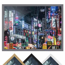 Bilderwelten Bild mit Rahmen Nachtleben von Seoul