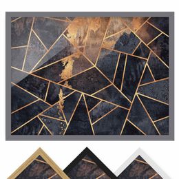 Bilderwelten Bild mit Rahmen Onyx mit Gold
