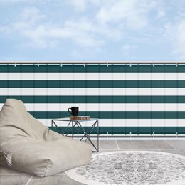 Bilderwelten Balkon Sichtschutz Querstreifen in Dunkler Jade