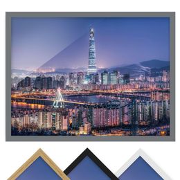 Bilderwelten Bild mit Rahmen Lotte World Tower bei Nacht