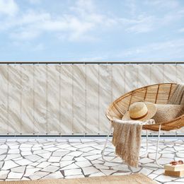 Bilderwelten Balkon Sichtschutz Palissandro Marmor Beige