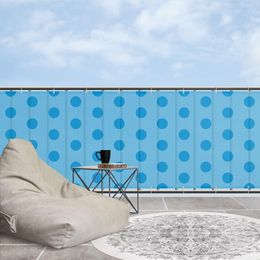 Bilderwelten Balkon Sichtschutz Punkte in Enzian