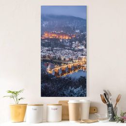 Bilderwelten Leinwandbild Winterliches Heidelberg