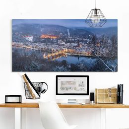 Bilderwelten Leinwandbild Winterliches Heidelberg