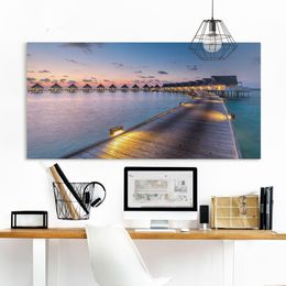 Bilderwelten Leinwandbild Sonnenuntergang im Paradies