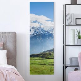 Bilderwelten Leinwandbild Schweizer Alpenpanorama