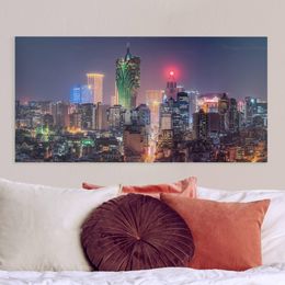 Bilderwelten Leinwandbild Nachtlichter von Macau